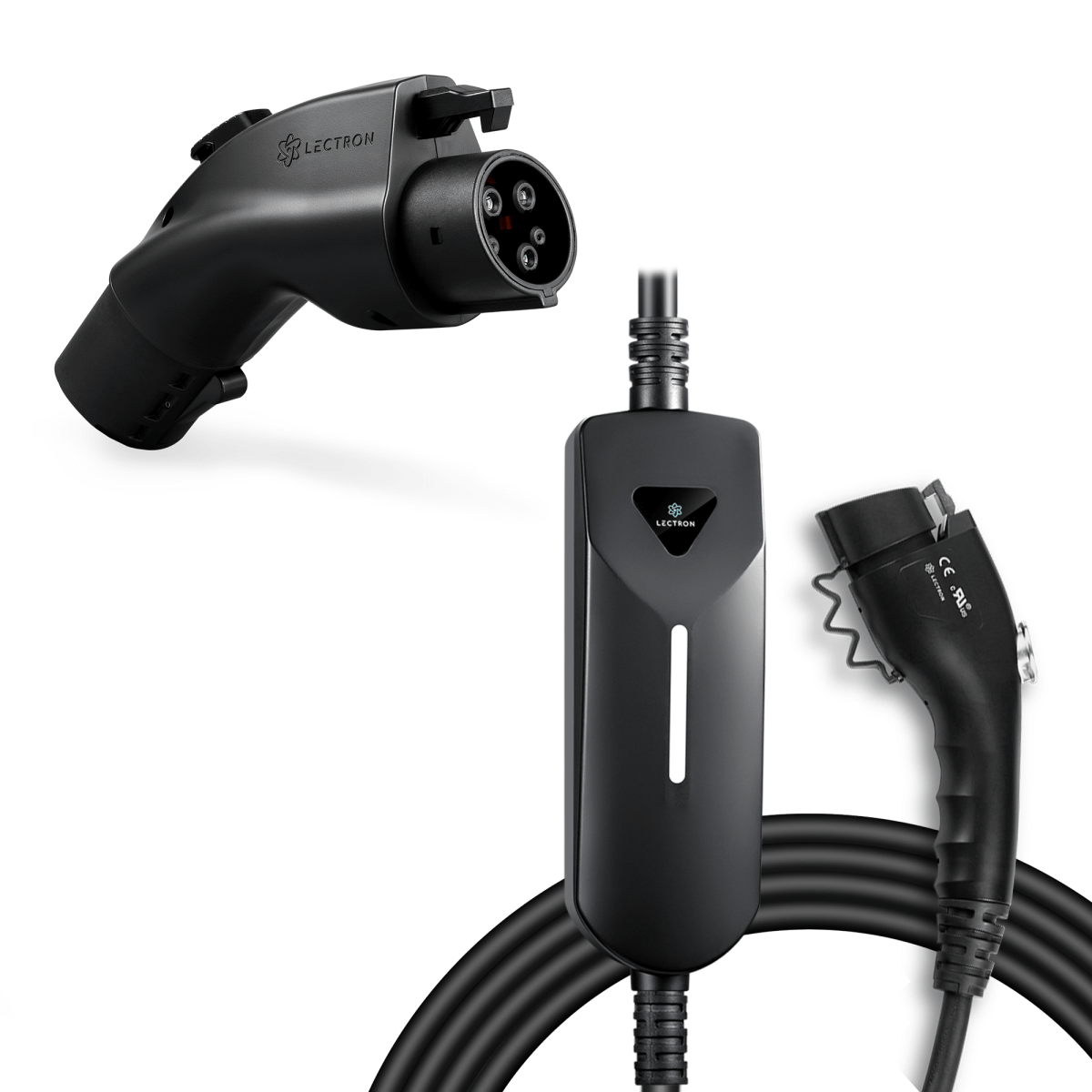 Lectron Portable Level 1 & 2 J1772 EV Charger + Tesla to J1772 EV Adap ...