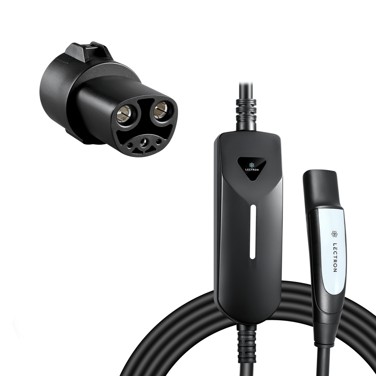 Lectron Portable Level 1 & 2 Tesla NACS EV Charger + Lectron J1772 to ...