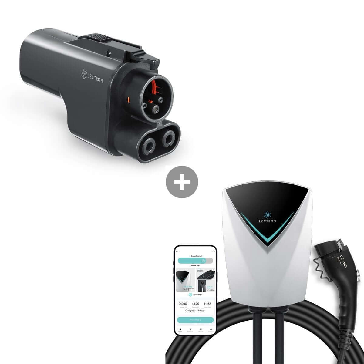 Lectron Tesla Supercharger (NACS) to CCS Adapter (500A / 1000V) + Leve ...