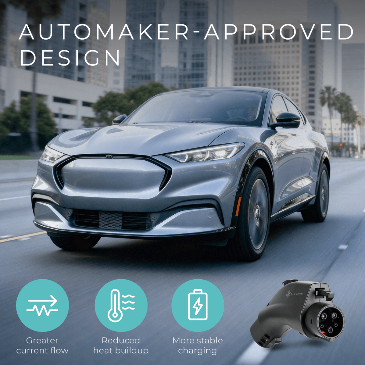 Lectron Tesla to J1772 EV Adapter | 250V | 80 Amp | UL 2252 Certified ...