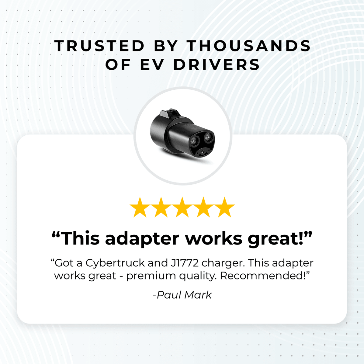 Lectron J1772 to Tesla (NACS) EV Adapter | 240V | 80 Amp | UL 2252 Cer ...