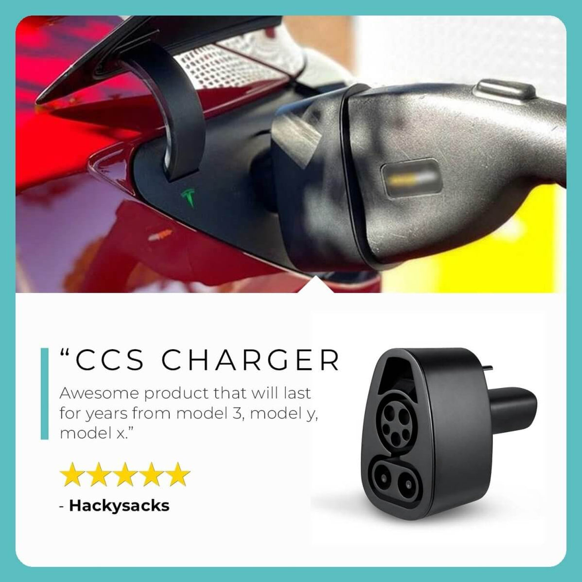 CCS Charger Adapter for Tesla (Black) | Lectron — Lectron EV